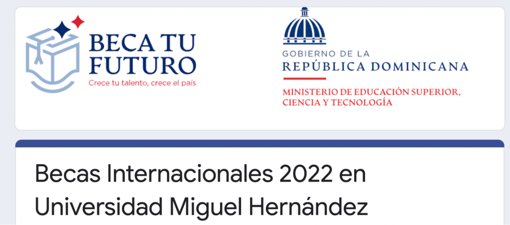 Becas Internacionales MESCyT 2022